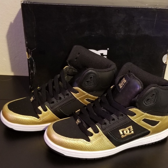 DC | Shoes | Dc Skate Rebound High Se Gold And Black Shoes | Poshmark